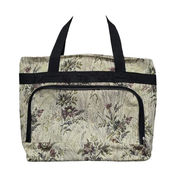 Bovano | Bags | Vintage Bovano Usa Floral Tapestry Tote Carry All ...